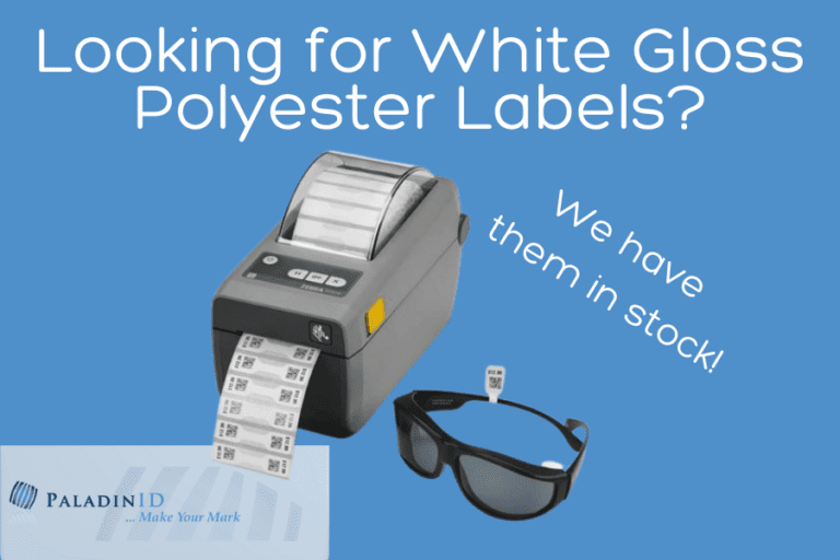 White Gloss Polyester Labels PaladinID, LLC Label Solutions